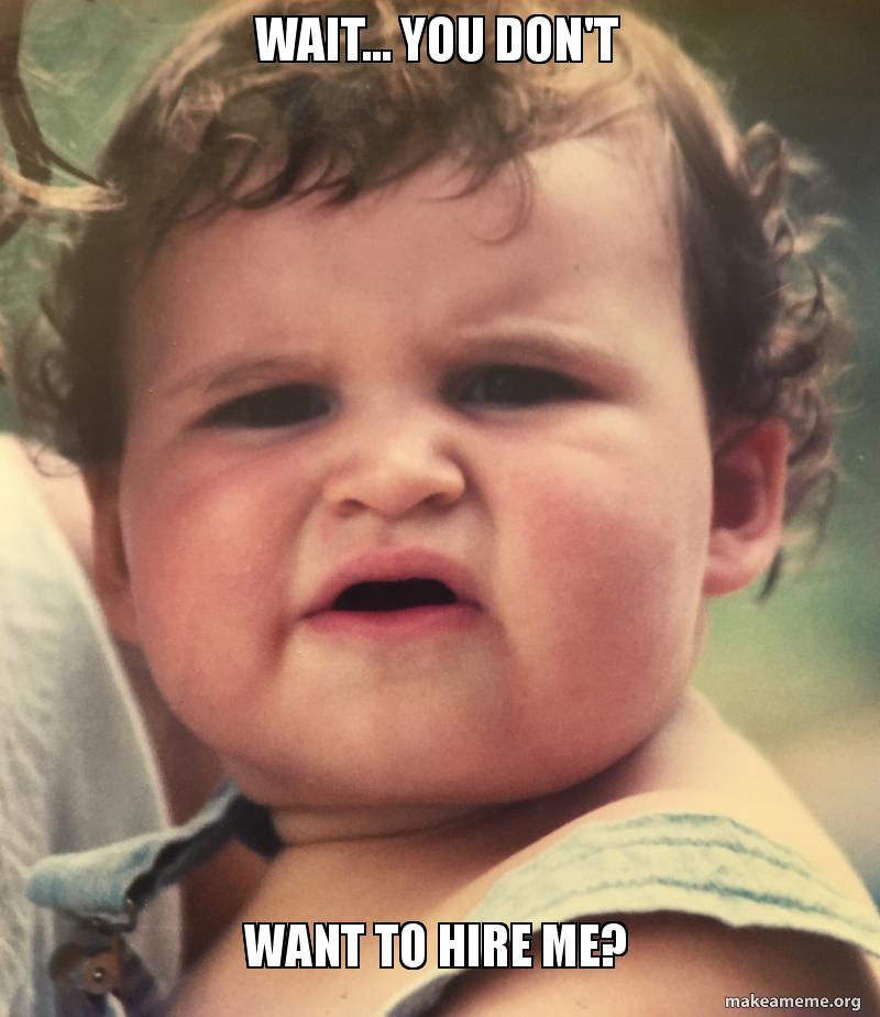 Wait... you don't want to hire me? Meme Generator