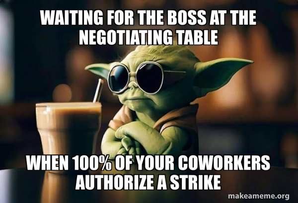 Waiting for the boss at the negotiating table when 100% of your ...