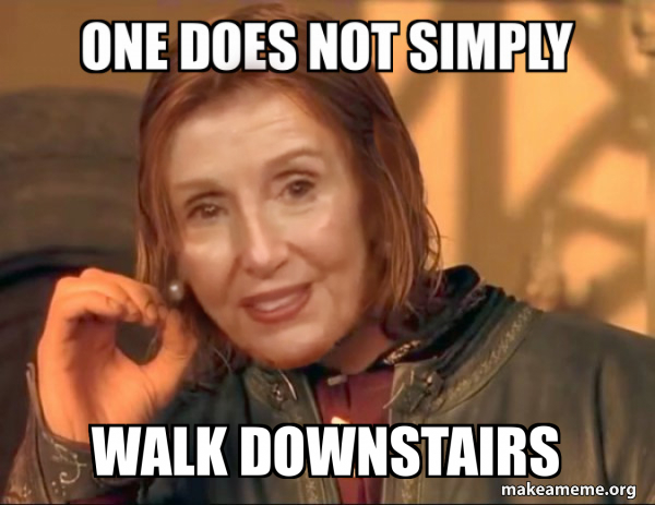 walk downstairs Meme Generator