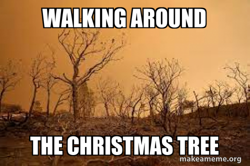 walking around the CHRISTMAS tree Meme Generator