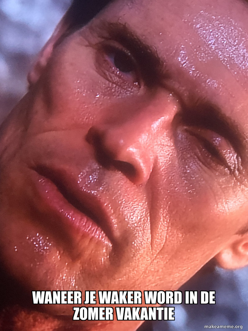 Waneer je waker word in de zomer vakantie - Lll Meme Generator