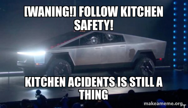 [WANING!] follow kitchen safety! kitchen acidents is still a thing ...