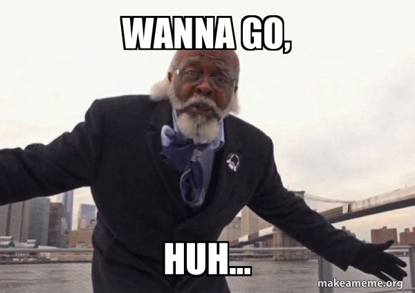 Wanna go, Huh... - Too Damn Low (Jimmy Mcmillan) Meme Generator