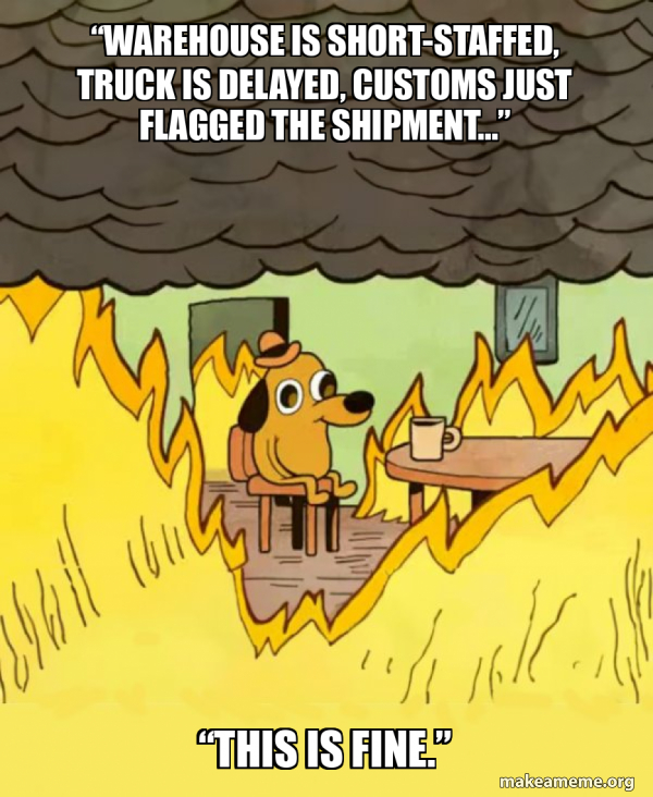 “Warehouse is short-staffed, truck is delayed, customs just flagged the ...