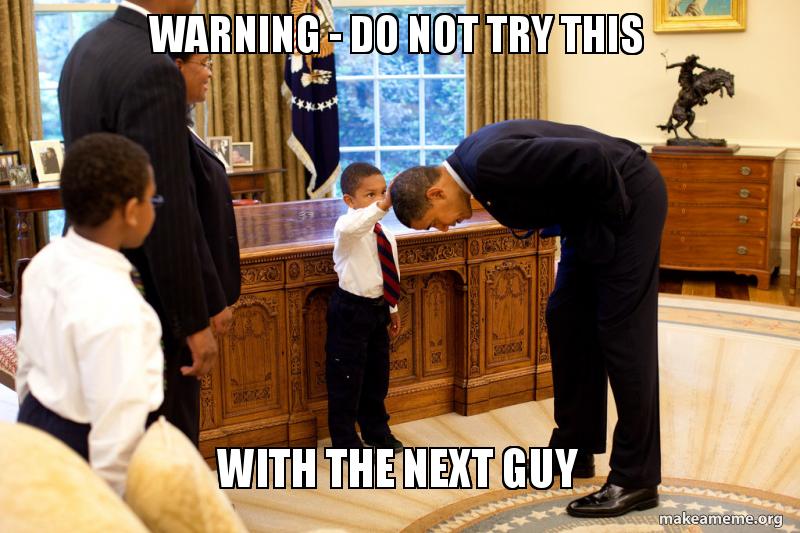 Warning - do not try this with the next guy - Presidential hair Meme ...