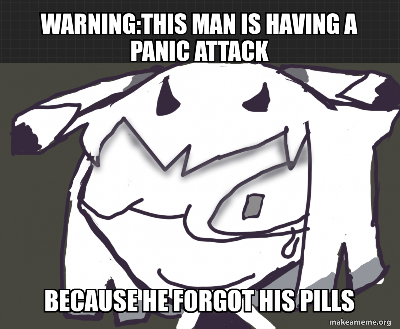 Warning:this man is having a panic attack Because he forgot his pills ...
