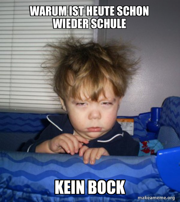 warum ist heute schon wieder schule kein bock - Monday Mornings Meme ...