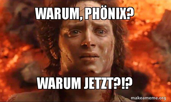 Warum, PhÃ¶nix? Warum jetzt?!? - Frodo it's over it's done Meme Generator