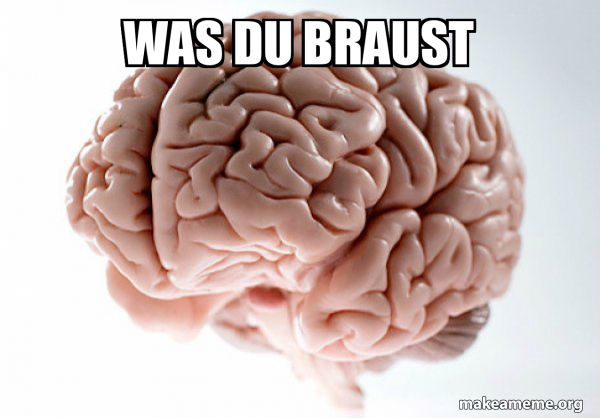 Was du braust - Scumbag Brain Meme Generator