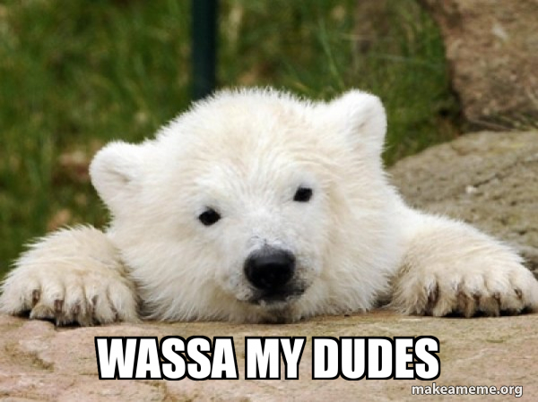 Wassa my dudes - Popular Opinion Bear Meme Generator