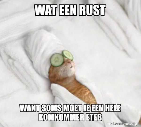 wat een rust want soms moet je een hele komkommer eteb - Pampered Cat ...