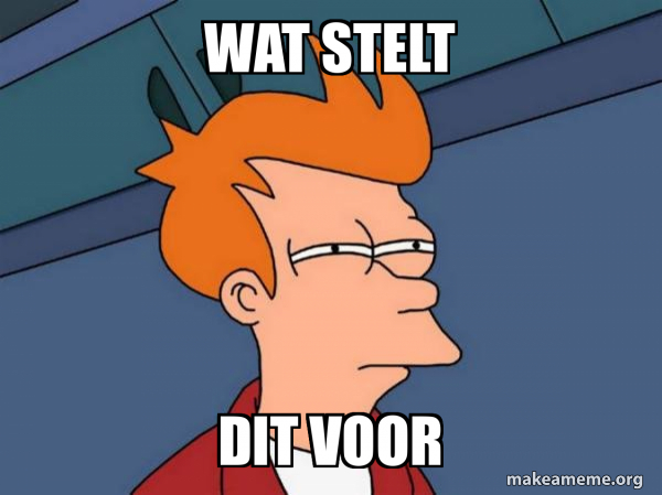 wat stelt dit voor - Futurama Fry Meme Generator