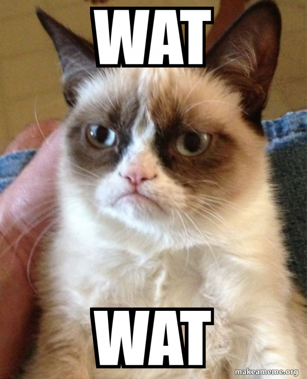wat wat - Grumpy Cat Meme Generator