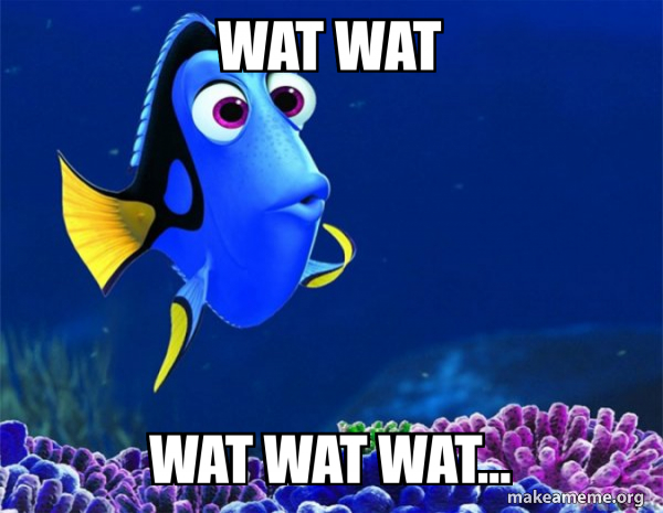 Wat wat Wat wat wat… - Dory from Nemo (5 second memory) Meme Generator