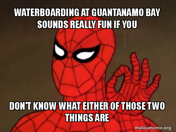 Waterboarding at Guantanamo Bay sounds really fun if you don't know ...