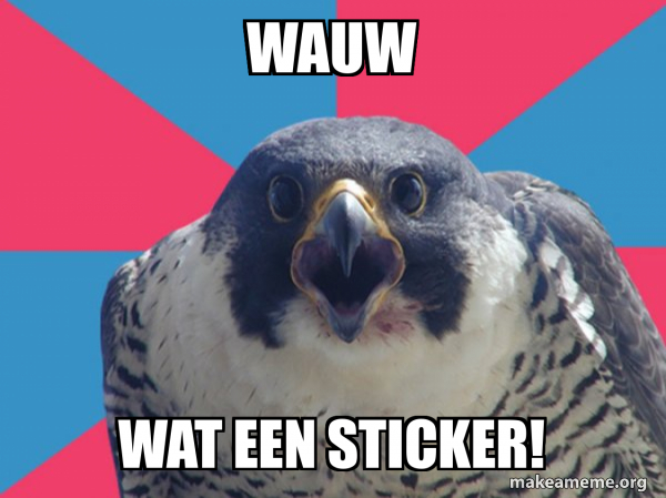 Wauw wat een sticker! - Millennial Falcon Meme Generator