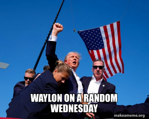 Waylon on a random Wednesday - Trump Fist Meme Generator