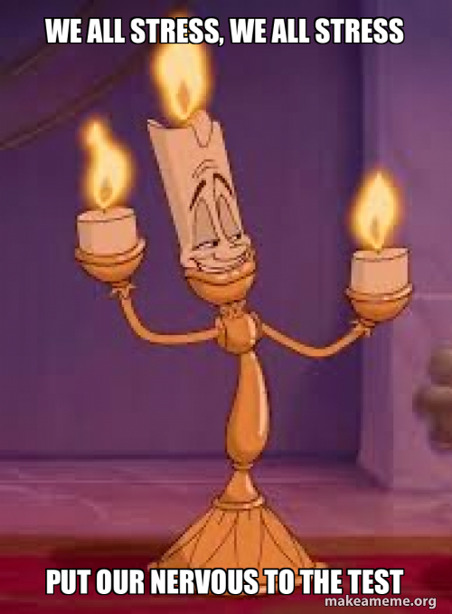 We All Stress We All Stress Put Our Nervous To The Test Meme Generator