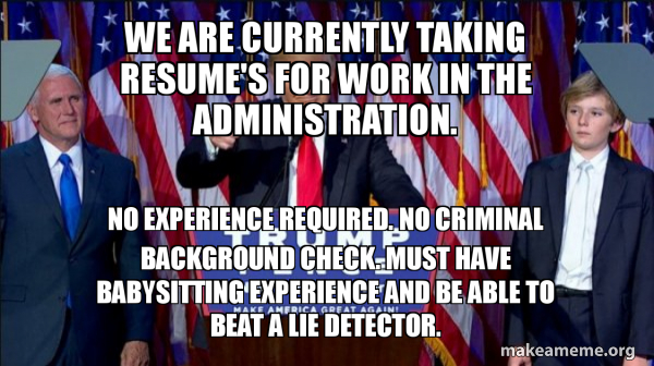 We are currently taking Resume's for work in the Administration. No ...