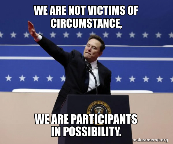 We are not victims of circumstance, we are participants in possibility ...