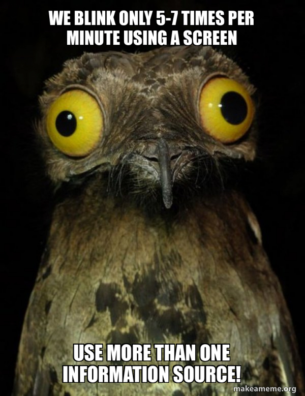 We blink only 5-7 times per minute using a screen Use more than one ...