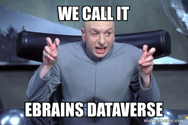 We call it EBRAINS DATAVERSE - Dr Evil Austin Powers Meme Generator