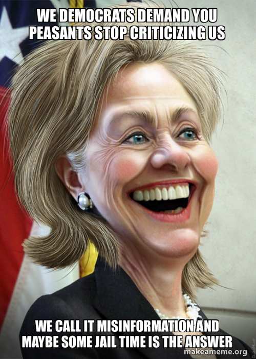 we democrats demand you peasants stop criticizing us we call it ...