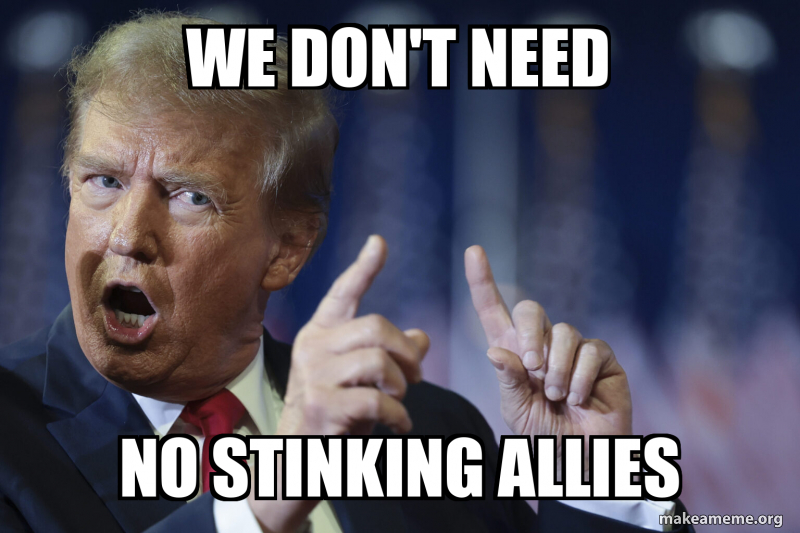 we don't need no stinking allies Meme Generator