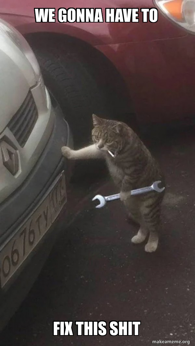 We gonna have to Fix this shit - Mechanic Cat Meme Generator