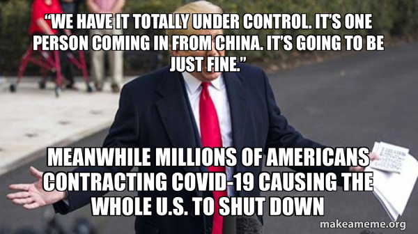 “We have it totally under control. It’s one person coming in from China ...