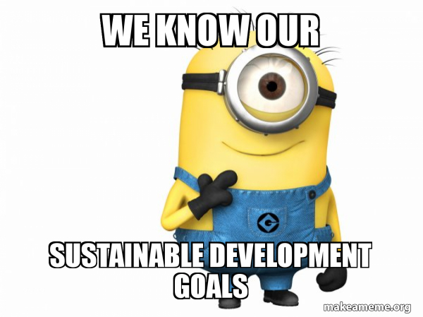 We know our Sustainable Development Goals - Thoughtful Minion Meme ...