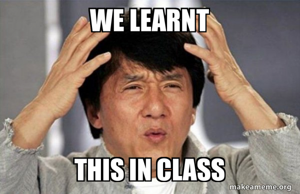We learnt this in class - Jackie Chan Why? Meme Generator