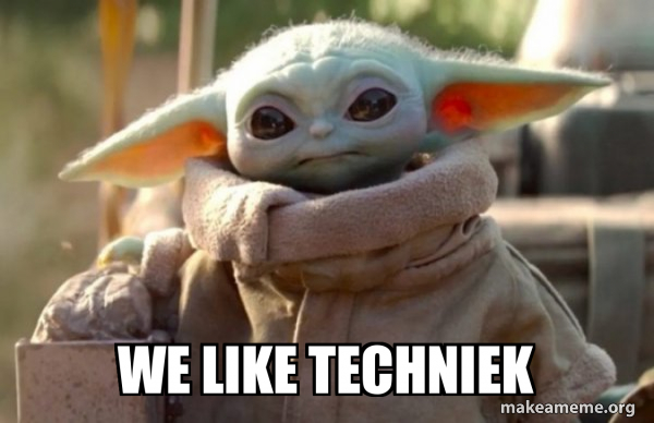 we like techniek - Baby Yoda looking at you Meme Generator