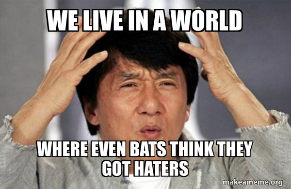 WE LIVE IN A WORLD WHERE EVEN BATS THINK THEY GOT HATERS - Jackie Chan ...