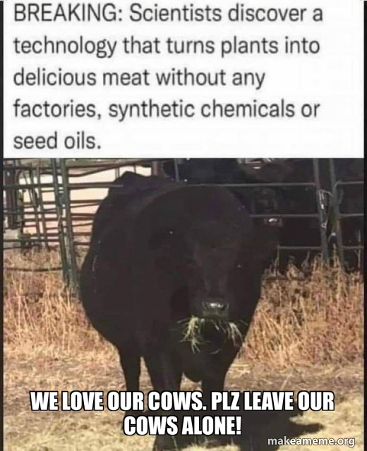 we love our cows. plz leave our cows alone! Meme Generator
