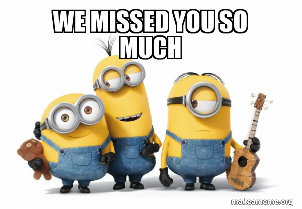WE MISSED YOU SO MUCH - Minions Meme Generator