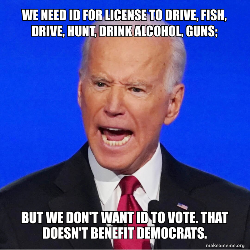 we need id for license to drive, fish, drive, hunt, drink alcohol, guns ...
