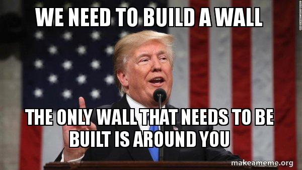 we need to build a wall the only wall that needs to be built is around ...