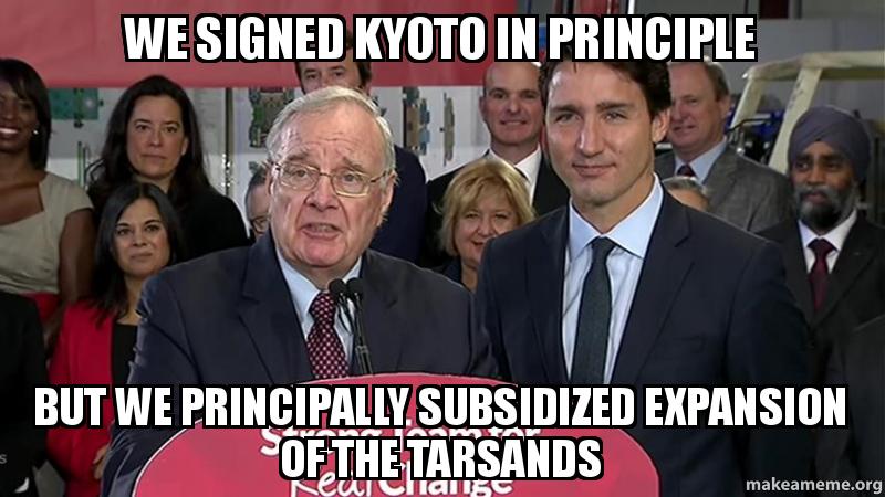 we signed kyoto in principle but we principally subsidized expansion of ...