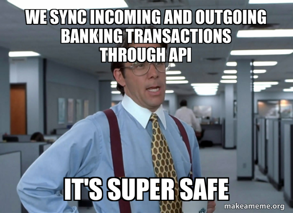 We sync incoming and outgoing banking transactions through API It's ...