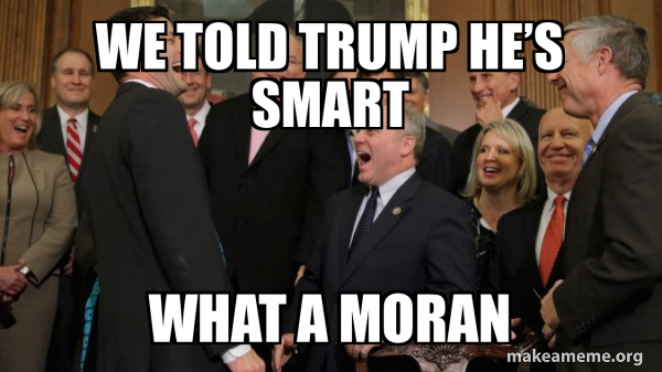 We told Trump he’s smart What a moran - And then we told them Meme ...