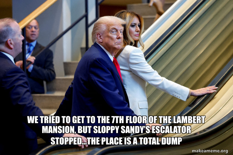 We tried to get to the 7th floor of the lambert mansion, but sloppy ...