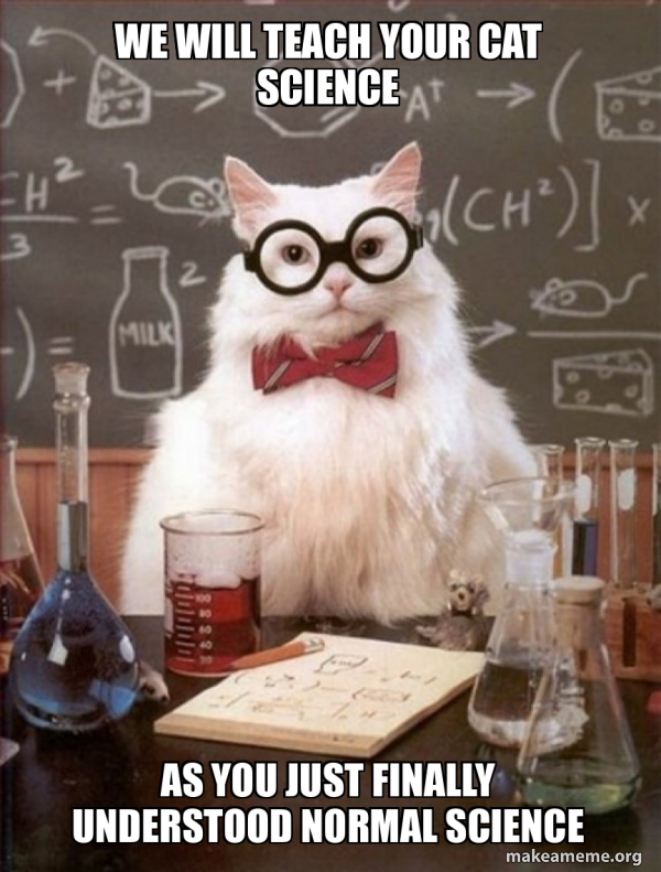 We will teach your cat science As you just finally understood normal ...