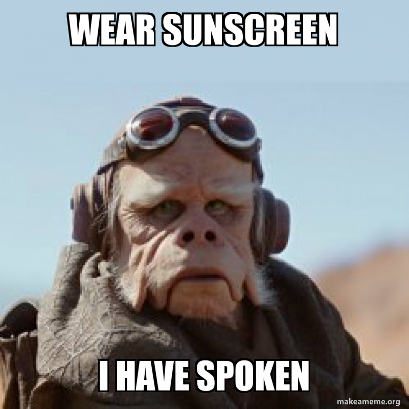 Wear sunscreen I have spoken Meme Generator