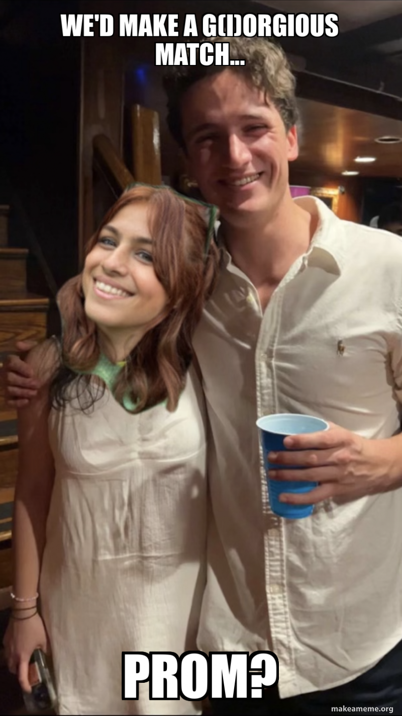 We'd make a G(i)orgious match... prom? Meme Generator