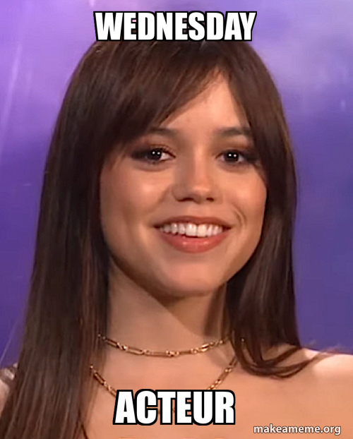 wednesday acteur Meme Generator