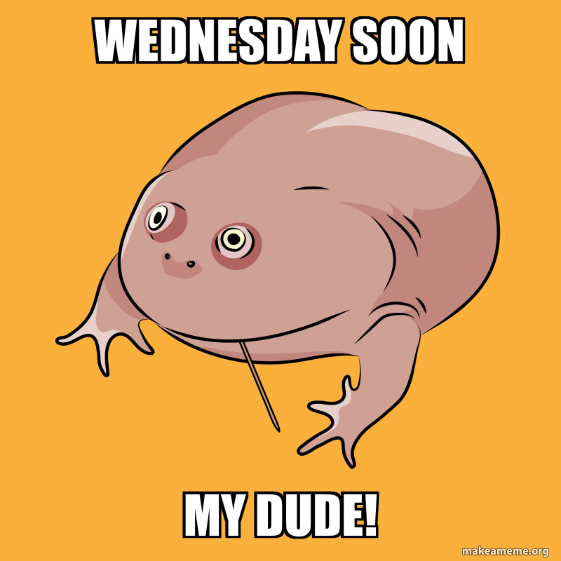 Wednesday Soon My Dude! Meme Generator
