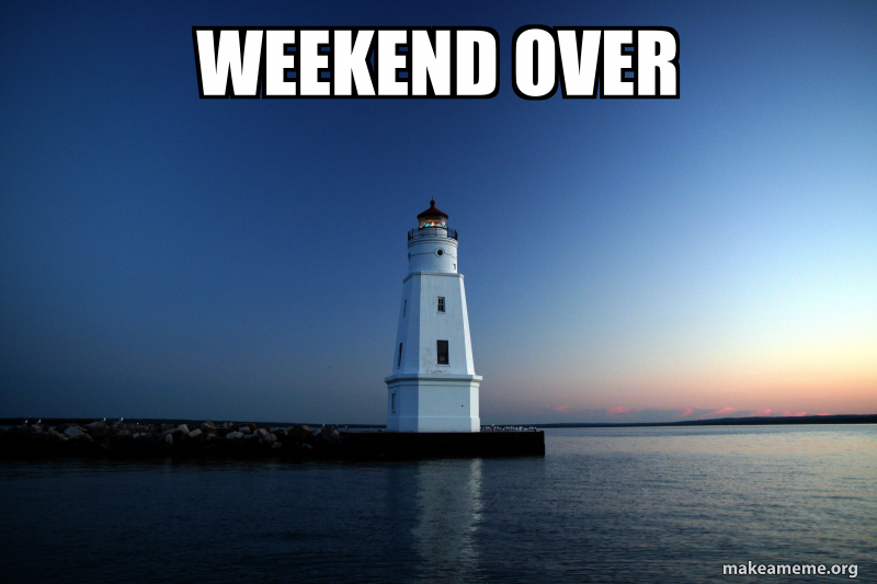 Weekend over Meme Generator