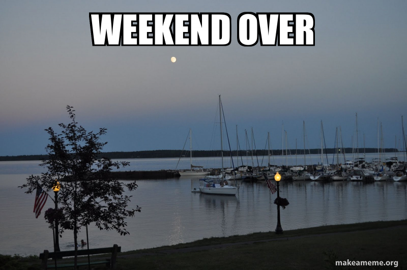 Weekend over Meme Generator