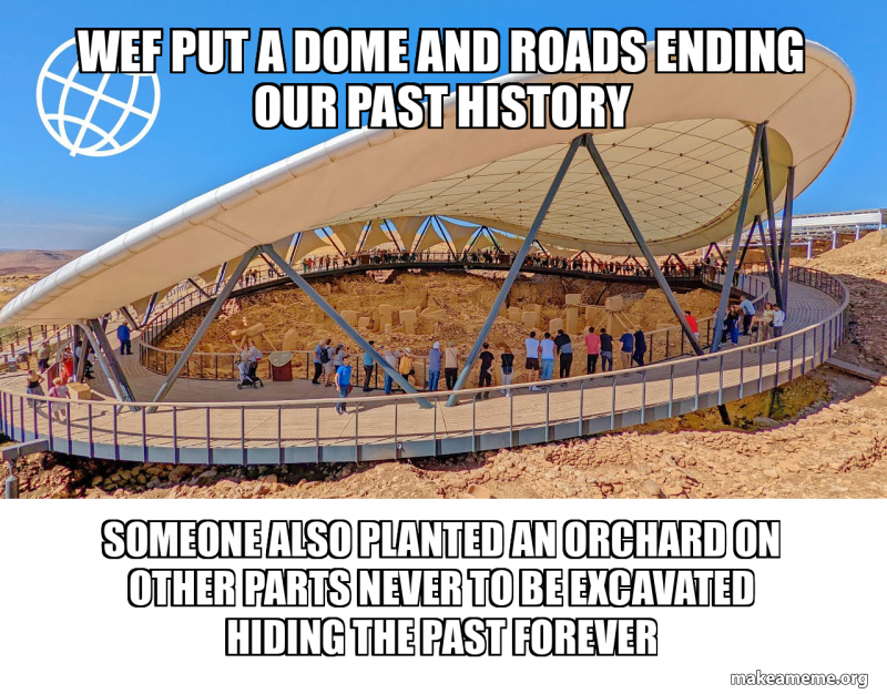 WEF PUT A DOME AND ROADS ENDING OUR PAST HISTORY SOMEONE ALSO PLANTED ...